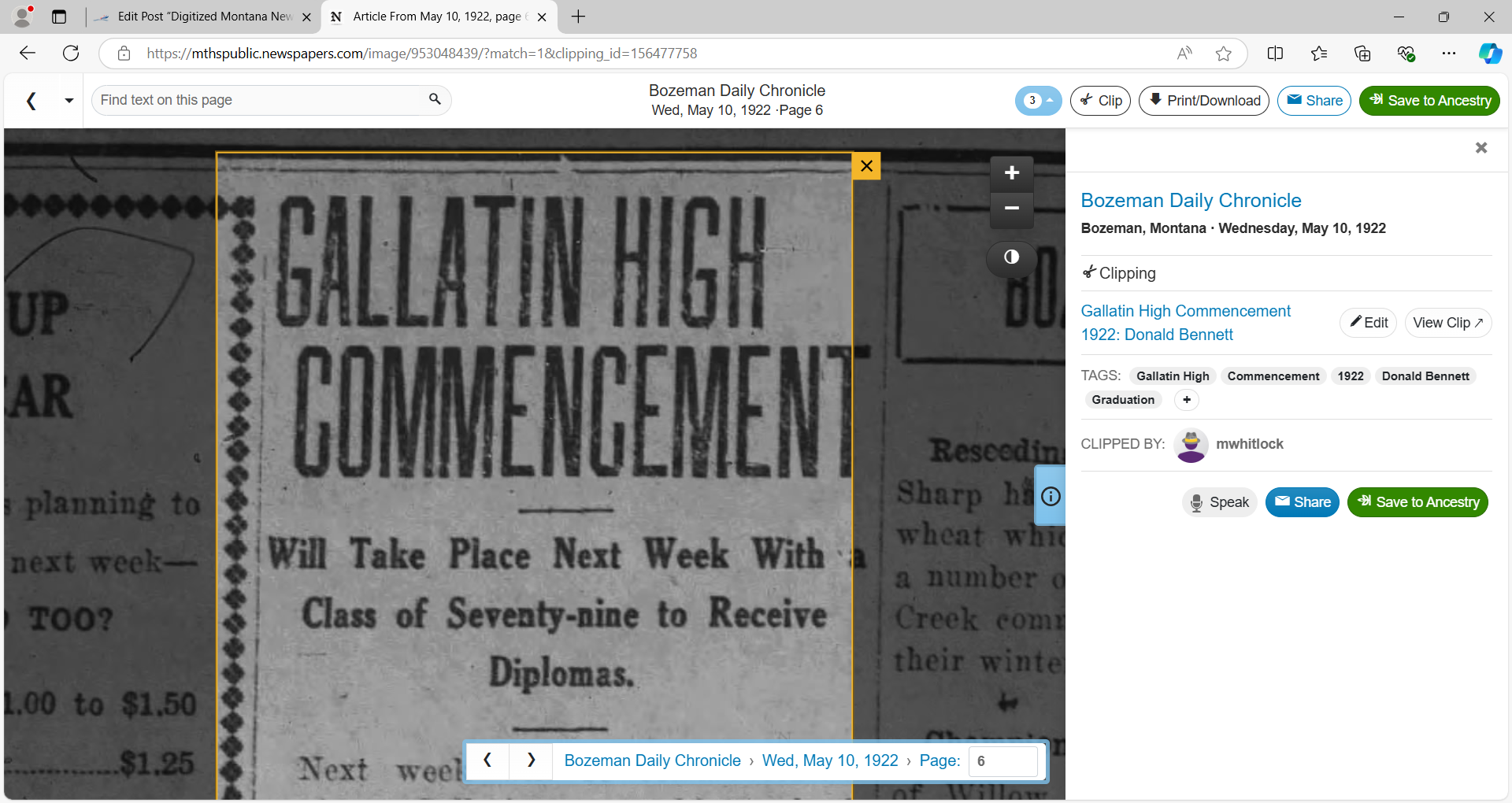 Digitized Montana Newspapers: Public Access Portal - Stillwater County ...