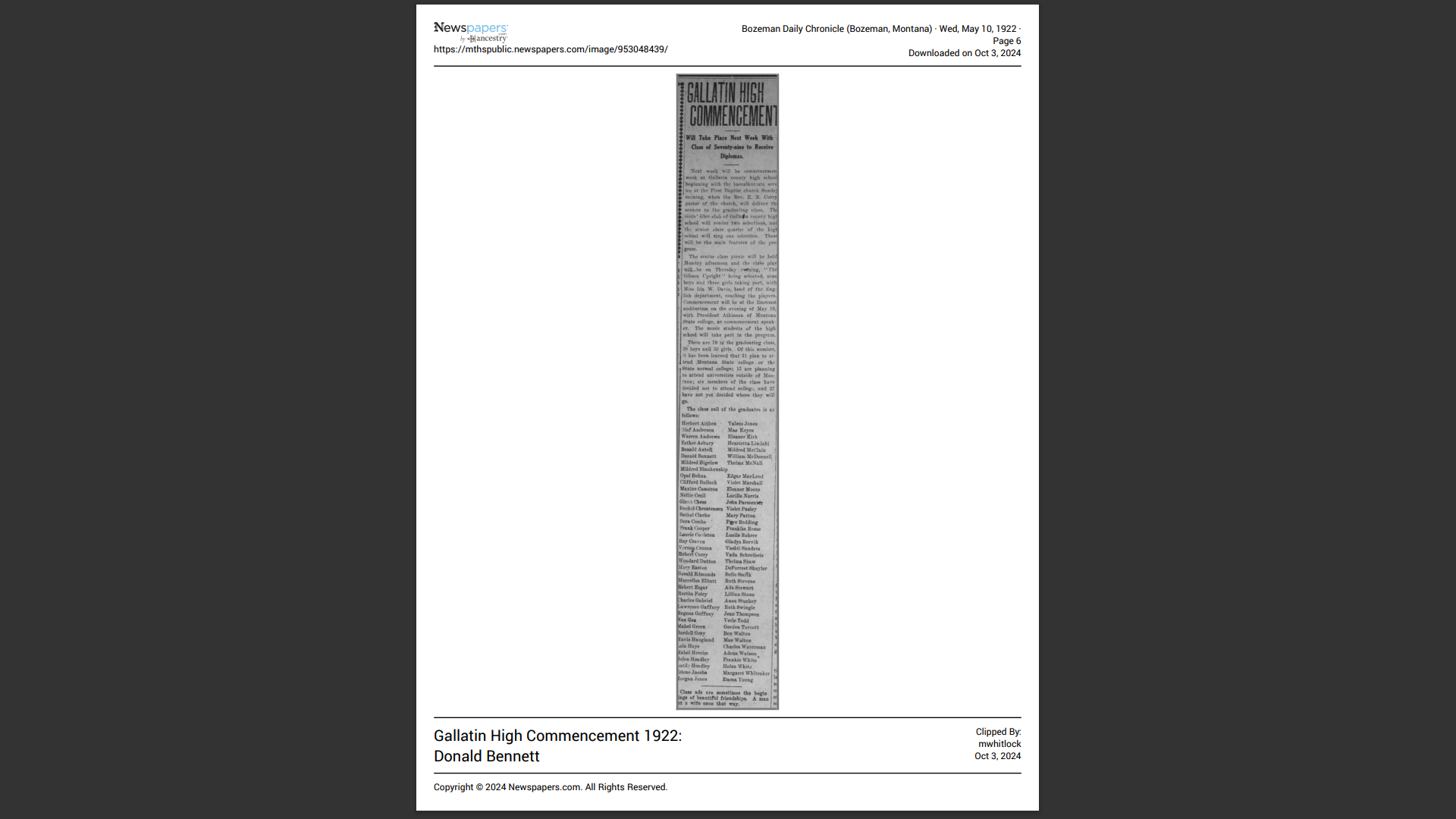 Digitized Montana Newspapers: Public Access Portal - Stillwater County ...